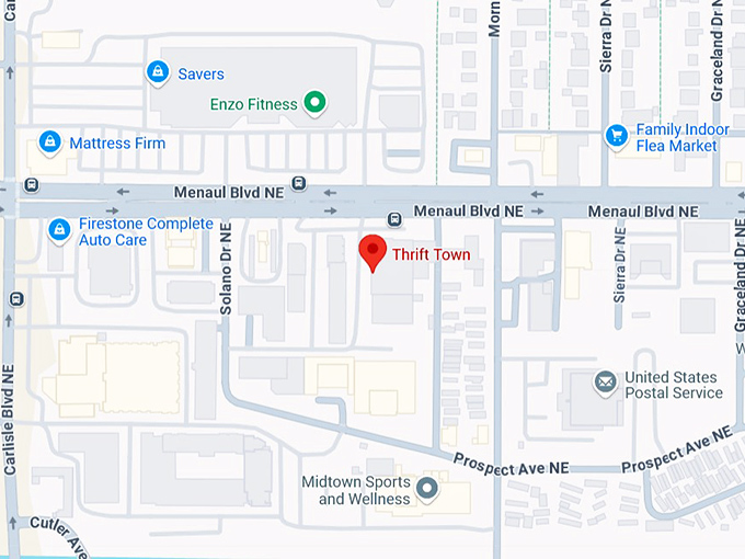 16. thrift town map