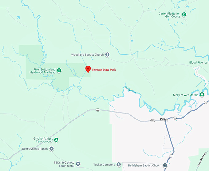 16. tickfaw state park river trail map