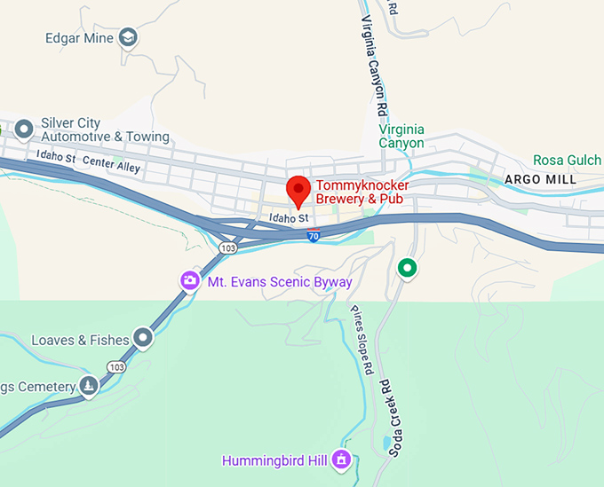 16. tommyknocker brewery & pub map