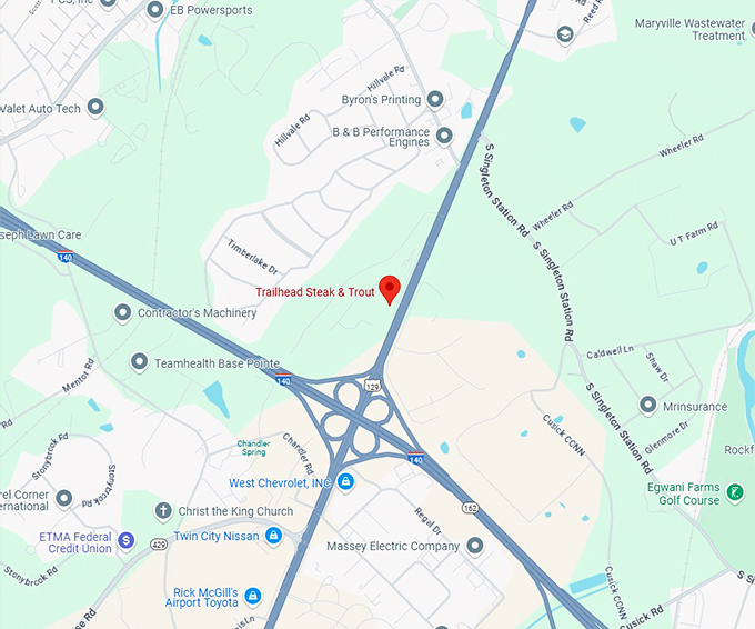 16. trailhead steak & trout map