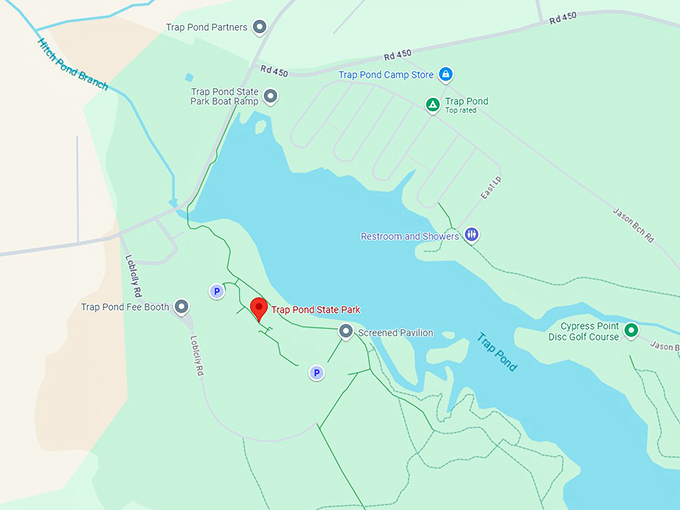 16. trap pond state park map
