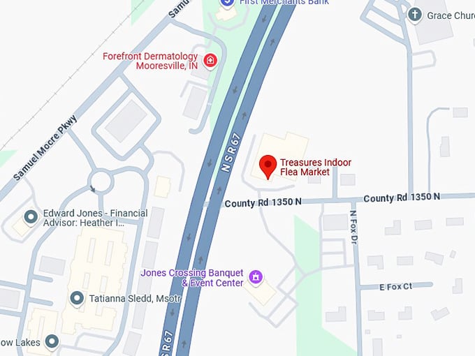 16. treasures indoor flea market map