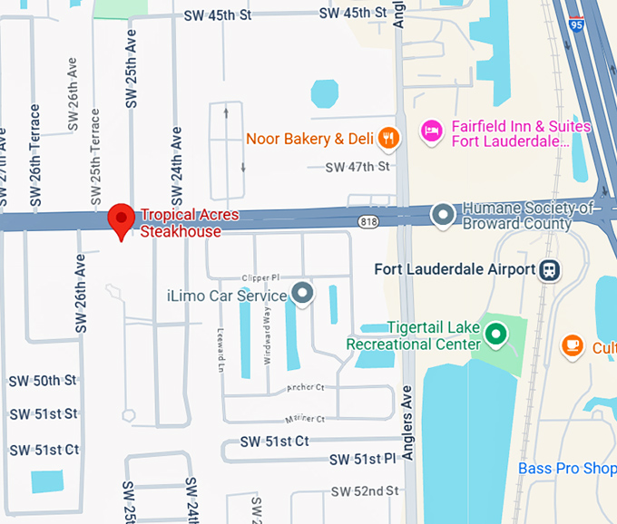 16. tropical acres steakhouse map