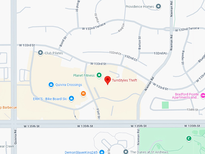 16. turnstyles thrift map