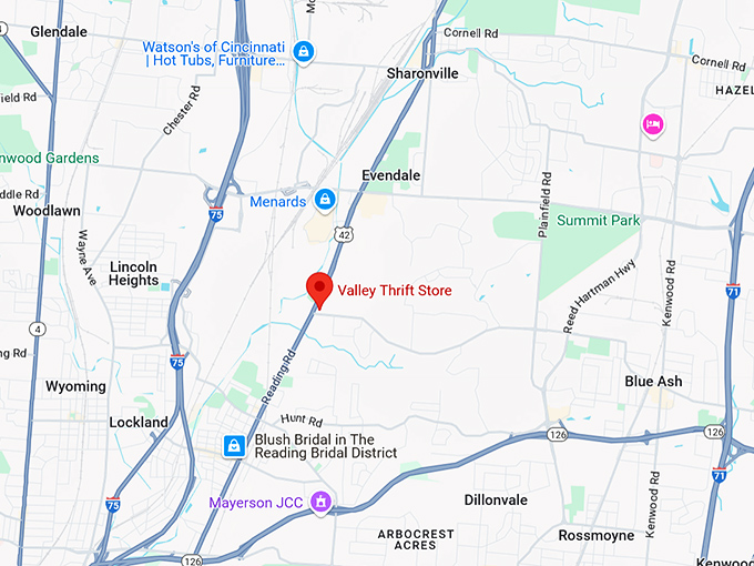16. valley thrift store map