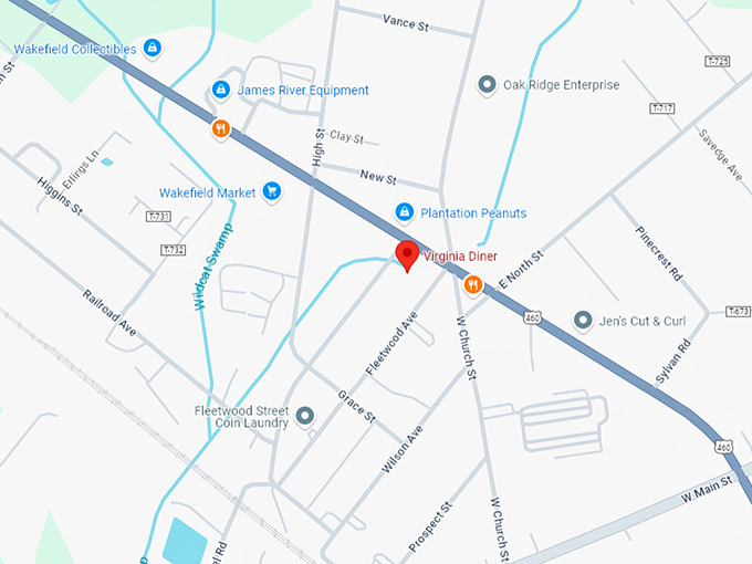 16. virginia diner map