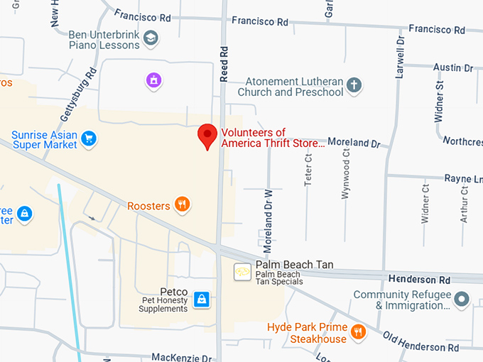 16. volunteers of america thrift store west henderson map