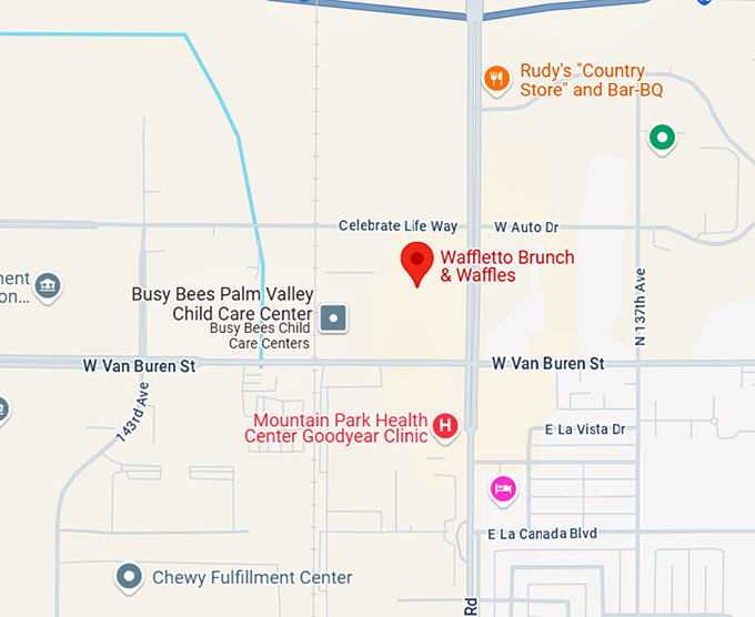 16. waffletto brunch & waffles map