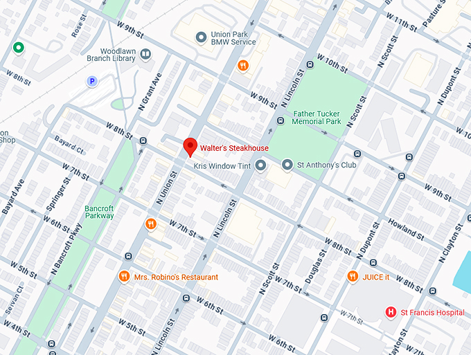 16. walter's steakhouse map