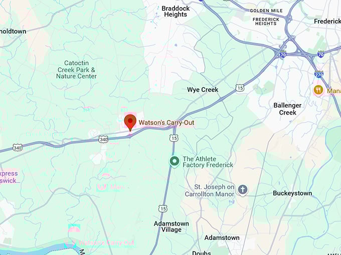 16. watson's carry out map