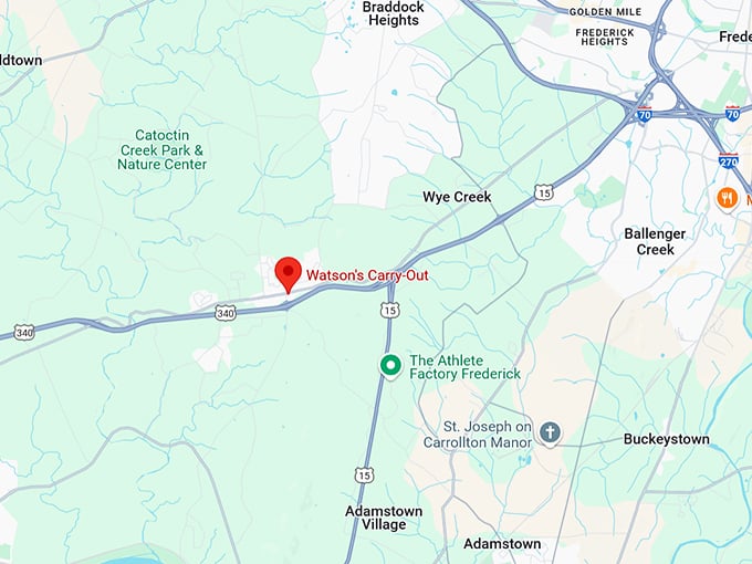 16. watson's carry out map