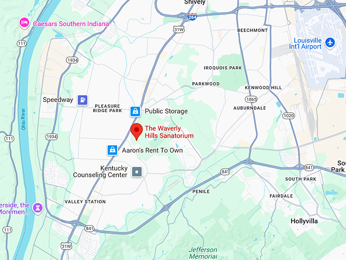 16. waverly hills sanatorium map