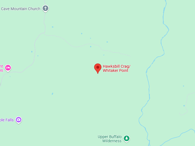 16. whitaker point trail (hawksbill crag) map