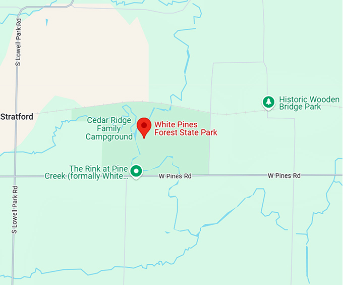 16. white pines forest state park map
