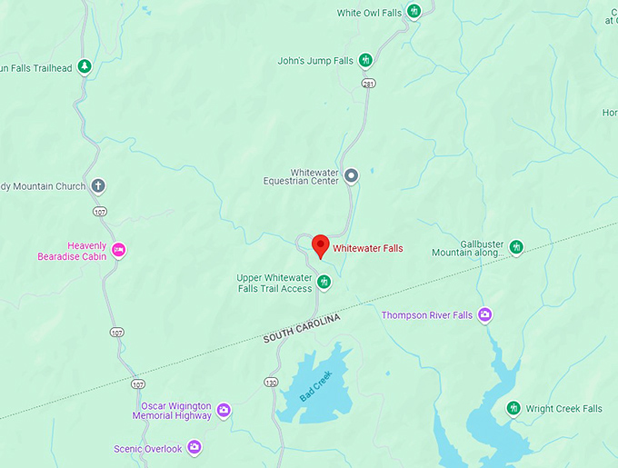16. whitewater falls map