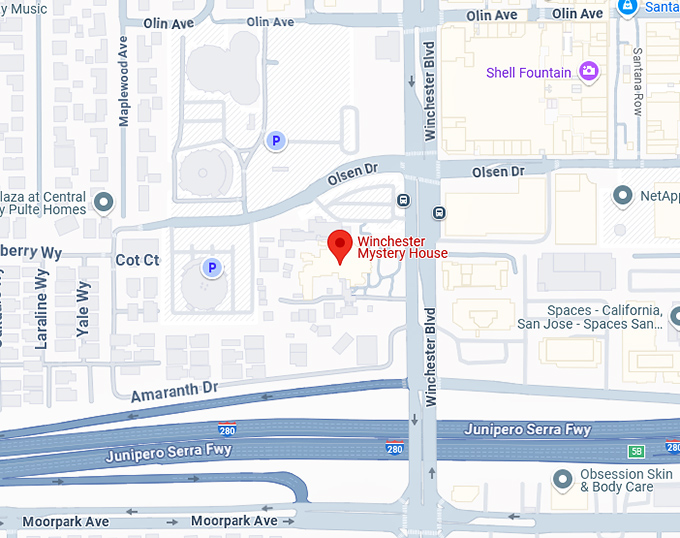 16. winchester mystery house map