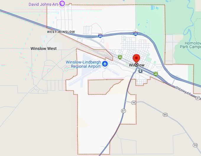 16. winslow arizona map