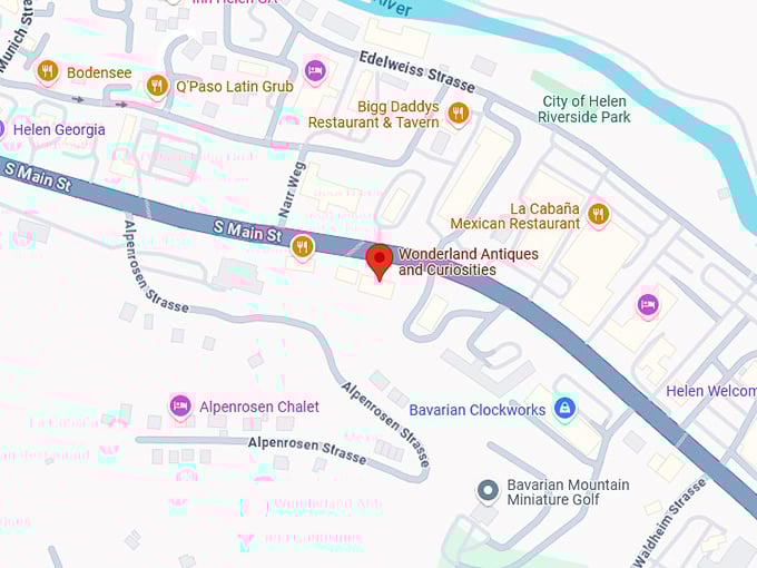 16. wonderland antiques and curiosities map