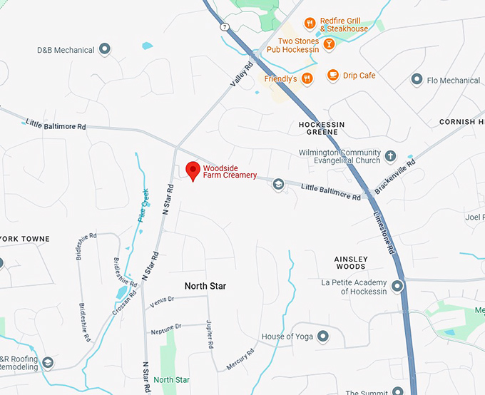 16. woodside farm creamery map