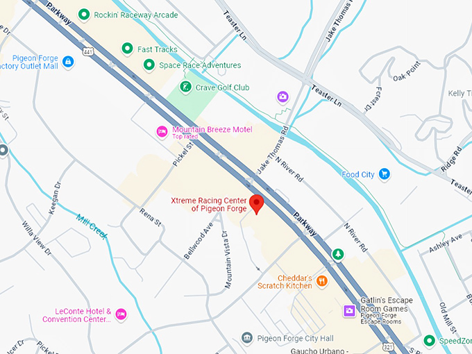16. xtreme racing center map