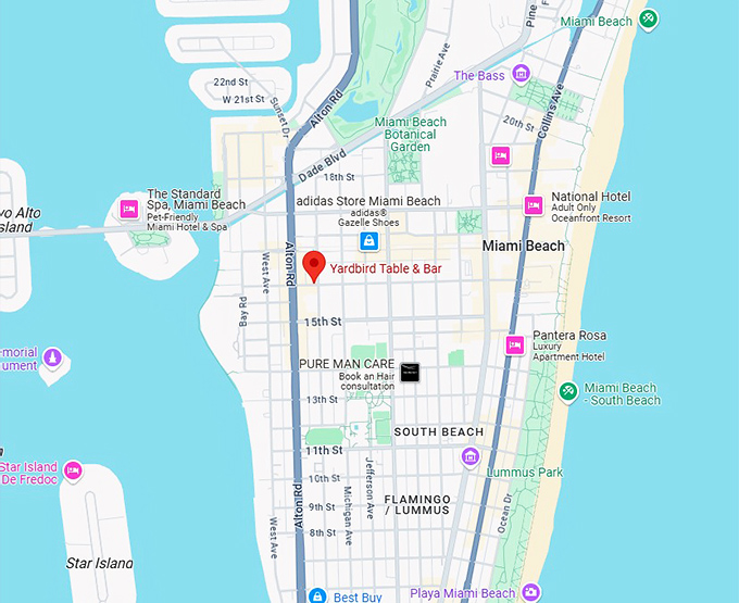16. yardbird table & bar map