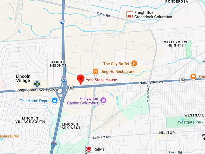 16. york steak house map