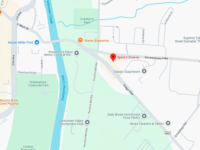 16.speck's drive in map