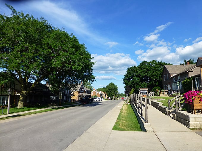 Tree-lined streets and historic charm make the Amana Colonies feel like stepping into a living postcard from another century.