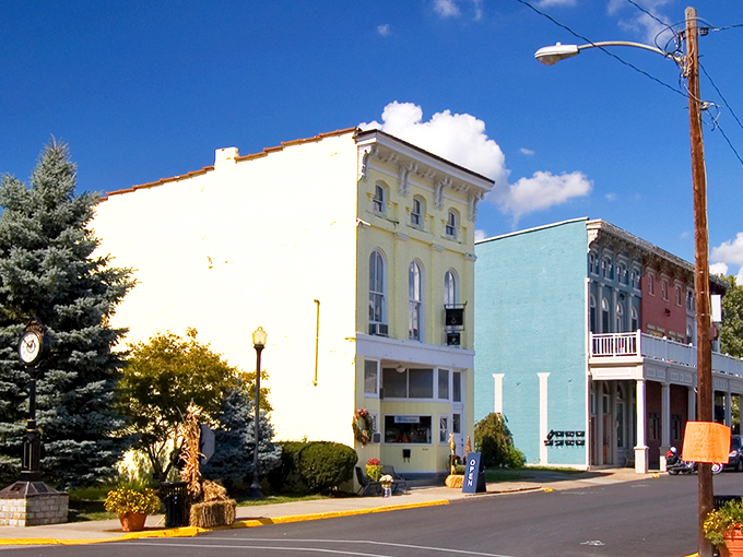 Augusta's pastel storefronts stand like a lineup of vintage candy, sweet on the eyes and impossible to resist.
