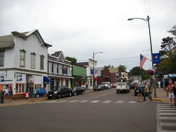Bayfield's main street looks like it jumped straight out of a Hallmark movie &ndash; complete with American flags and charming storefronts.