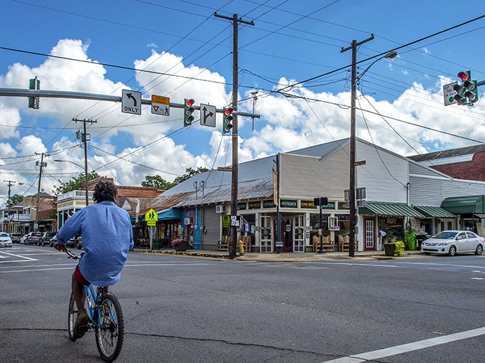 Downtown Breaux Bridge, where the crawfish are plentiful and time slows down just enough to savor life's simple pleasures.