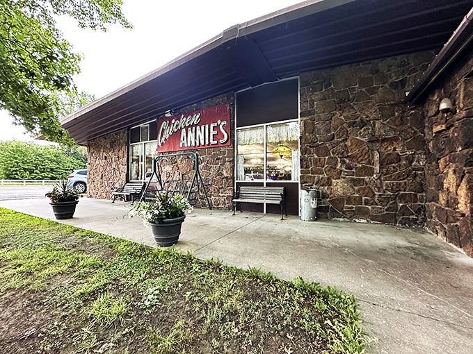 The stone facade of Chicken Annie's speaks volumes &ndash; legendary fried chicken has been served behind those humble walls for generations.