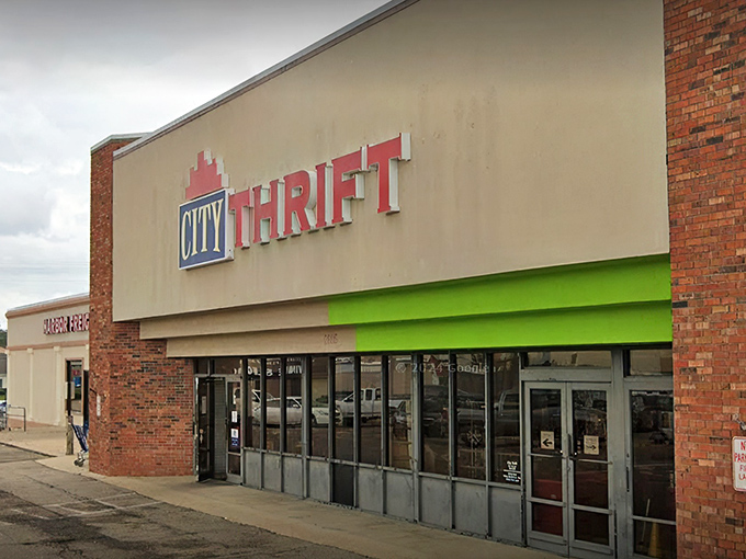 City Thrift: "The bright green trim says it all - this isn't your average thrift store. Bargain hunting paradise awaits inside!" 