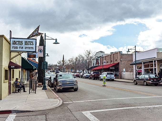 Old Town Cottonwood's main street, where wine tasting and window shopping create the perfect small-town afternoon escape.
