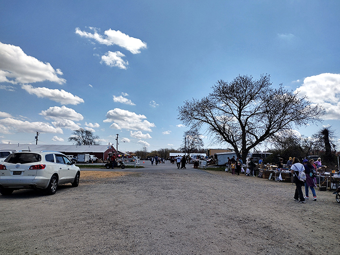 The open-air treasure hunt begins! Cowtown's sprawling market invites you to wander and wonder what deals await.