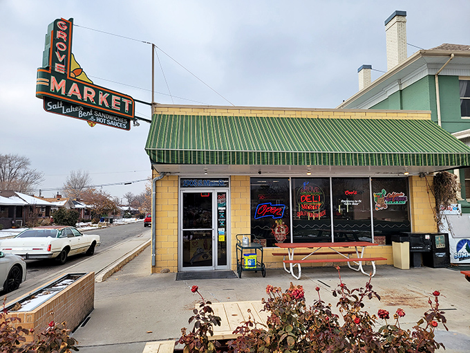 The Grove Market's vintage sign promises sandwich perfection &ndash; a neighborhood gem that's been turning bread and meat into art for longer than most Instagram filters have existed.