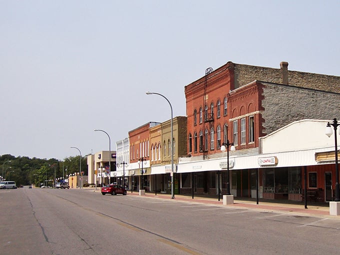 Historic brick buildings line Humboldt's main street, where your Social Security check stretches further than your imagination once did.