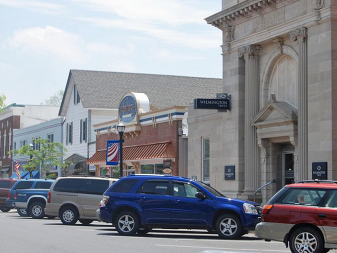Downtown Lewes beckons with historic charm and brick-lined streets. The kind of place where even the bank building looks like it belongs in a period film.