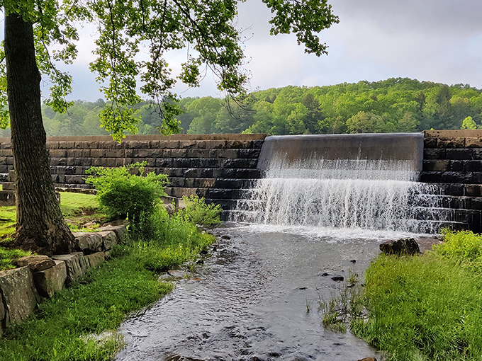 The historic dam at Little Beaver creates nature's perfect waterfall. Peaceful enough to make you forget your to-do list entirely!