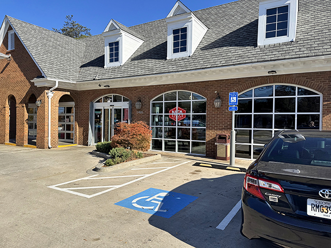 NFA Burger's humble gas station exterior hides a burger paradise that proves culinary greatness can happen anywhere.
