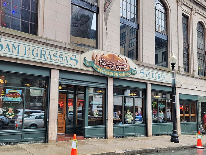 Sam LaGrassa's storefront proudly declares itself home to the "World's Number One Sandwiches" &ndash; a bold claim that somehow feels completely justified once you're inside.
