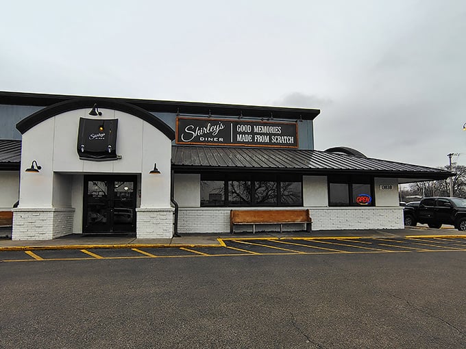 Shirley's Diner: Where the sign promises "Good Memories Made From Scratch" and delivers with every bite of their legendary breakfast platters.