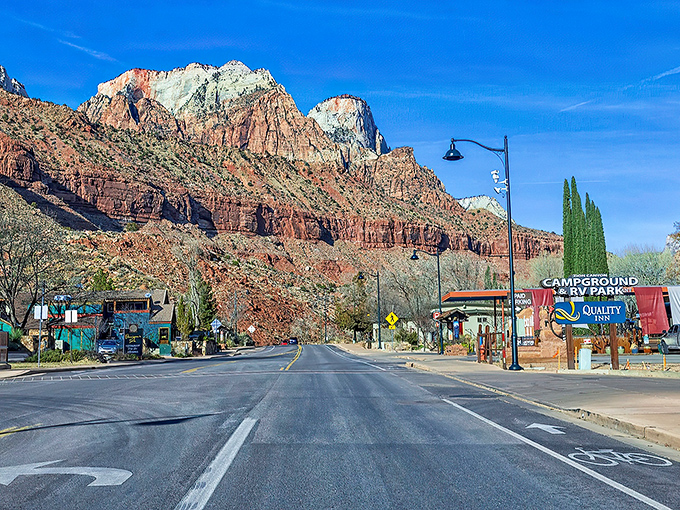 Springdale: The welcome mat to Zion National Park, where those red cliffs aren't just scenery&mdash;they're your morning wake-up call and evening entertainment.