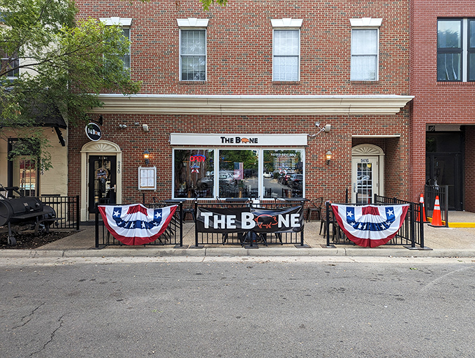 The Bone's brick storefront might look unassuming, but inside awaits a smoky paradise that'll make your taste buds dance.