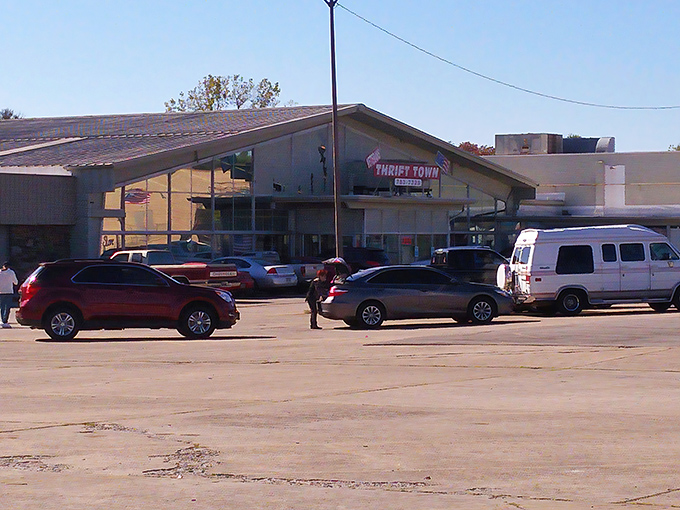 The humble exterior of Veterans Thrift Town hides a cavernous wonderland of treasures within. Like finding the TARDIS of thrifting in Fort Smith!