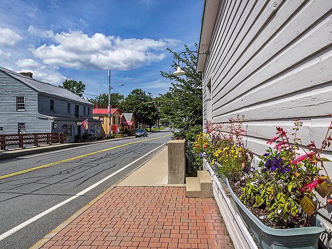 West Stockbridge's Main Street offers that perfect small-town vibe where flower boxes add pops of color against historic buildings.