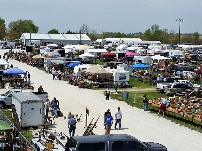 Treasure hunter's paradise! The What Cheer Flea Market stretches as far as the eye can see with vendors offering everything from antiques to handmade crafts.