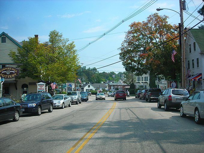 Wolfeboro's Main Street &ndash; where small-town charm meets lakeside living and every storefront looks ready for its closeup.