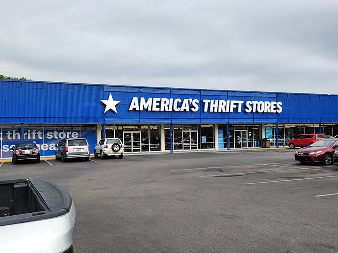 Where thrifting dreams come true. This sprawling blue bargain palace houses treasures waiting to be discovered by the patient and persistent.