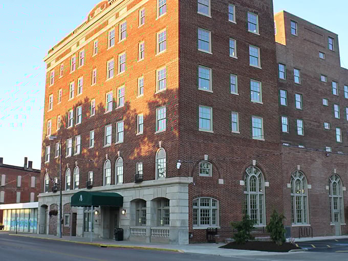 This stately brick hotel in Ashtabula whispers tales of yesteryear while your bank account whispers, "Thank you for the affordable rent!"